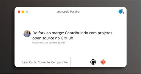 Do Fork Ao Merge Contribuindo Com Projetos Open Source No Github
