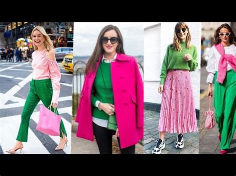 The Best Pink And Green Outfit Ideas💞 New Trend Green Pink Color Block