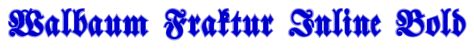 Use Walbaum Fraktur Inline Bold Font On