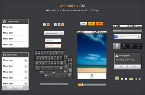 Extremely Beautiful Mobile Phones GUI PSD Packs