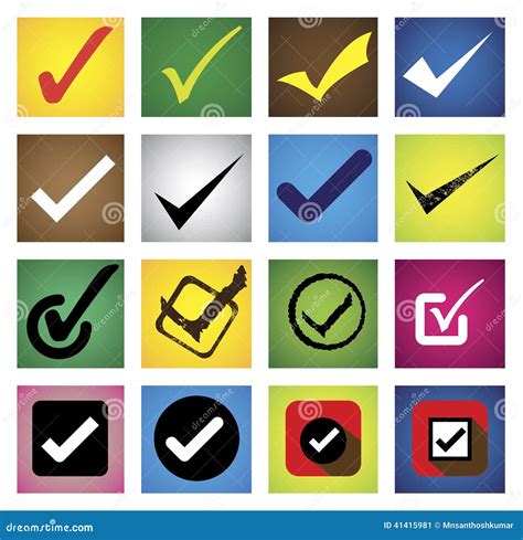 tickmark checkmark right mark correct choice vector icons s stock