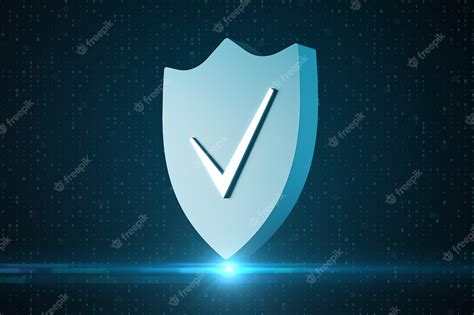Premium Photo Cyber Security And Network Protection Concept With Check Mark On Light Blue