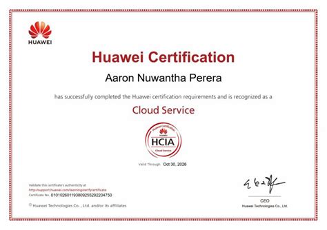 Aaron Perera On Linkedin Im Happy To Share That Ive Obtained A New Certification Hcia Cloud
