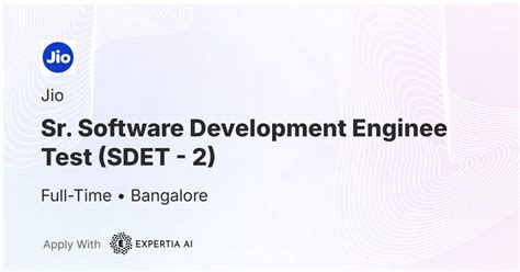 Sr Software Development Enginee Test Sdet 2 Job Bangalore Senior