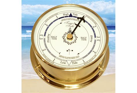 Marine Grade Brass Tide Clock Nautical Instrument