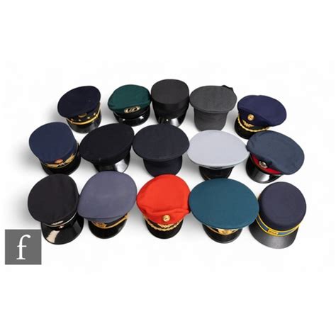 A Collection Of Fifteen Station Masters Hats Various Countries 15