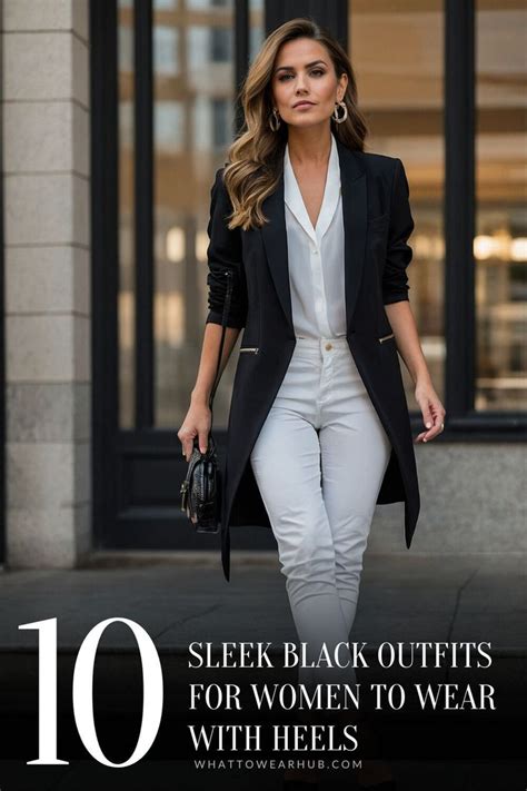 10 Effortlessly Cool Black Outfits To Pair With Heels Clothes For
