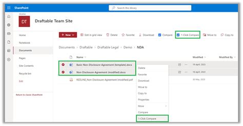 Using 1 Click Compare To Run Comparisons With Your Preferred Default