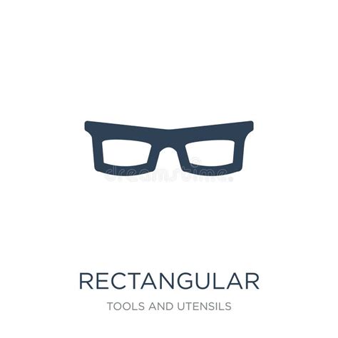 Rectangular Eyeglass Frame Icon In Different Style Vector Illustration Two Colored And Black