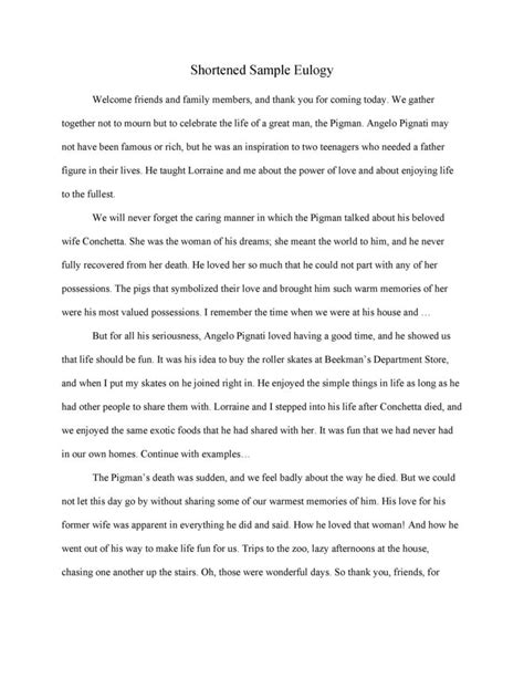 50 Best Eulogy Templates For Relatives or Friends ᐅ TemplateLab