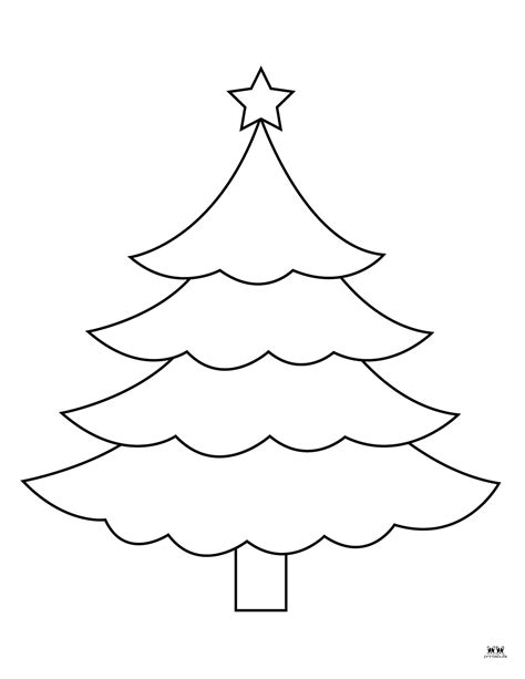 Christmas Tree Outline Coloring Page