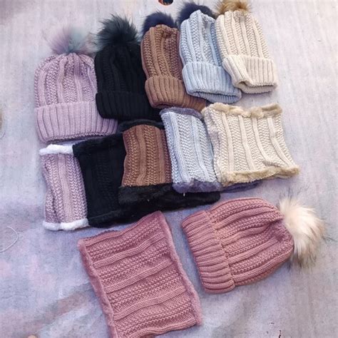 خرید و قیمت کلاه و شال دخترانه طرح آبشار از غرفه ارزان سرای آرین پخش