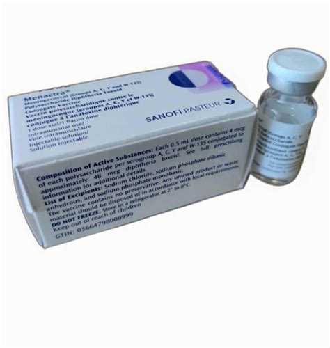 Menactra Meningococcal Diphtheria Toxoid Conjugate Vaccine Sanofi Pasteur At Rs 3600 Piece In