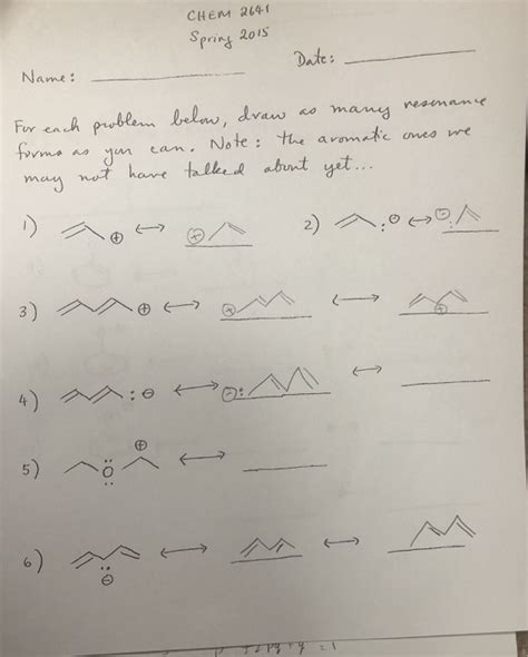 solved chem 2141 spring 2015 date name for ench problem