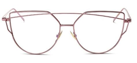 Vintage Cat Eye Glasses Clear Lens Men Women Gold Grandado