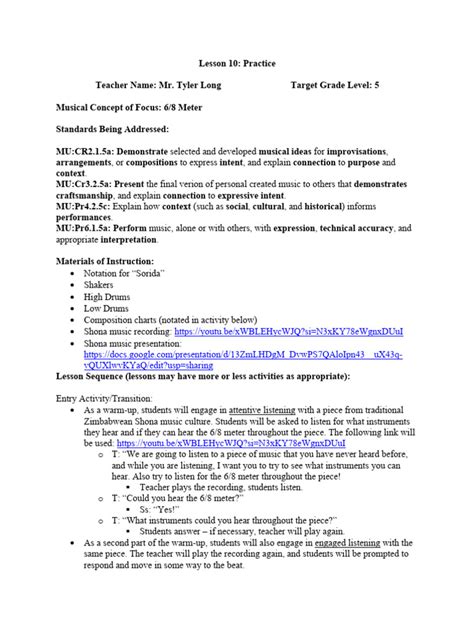 Elementary Teaching Unit Pdf Musical Compositions Songs