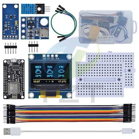 Esp8266 Weather Station Kit Temperature Humidity Oled Display Module