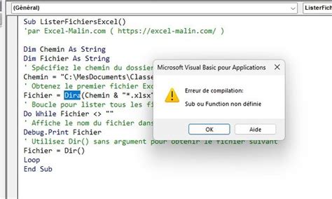 Cours Vba 4 Vbe Léditeur De Code Vba Excel