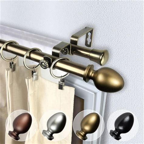 In Dia Faye Double Curtain Rod Antique Brass In Walmart Com