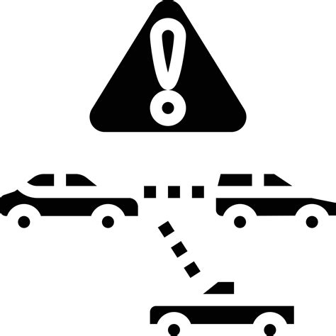 Collision Avoidance Warning Ai Artificial Intelligence Solid Icon