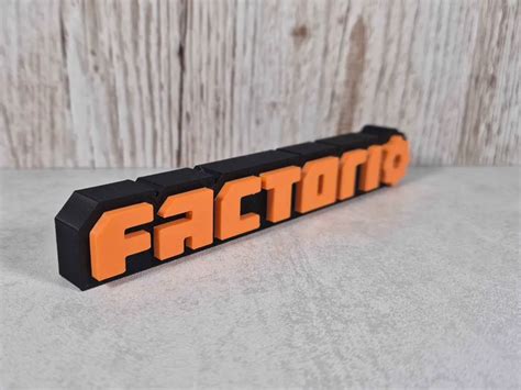 3d Factorio Logo Customize Your Gaming Space By Ab Components