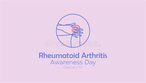 February Is Rheumatoid Arthritis Awareness Day Stock Vector