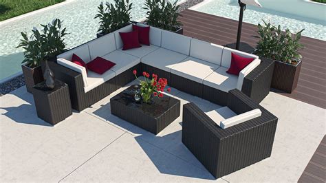 Garden Seating Set Epona L · Aluminium And Rattan · Artelia Uk
