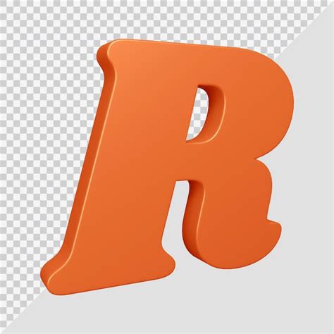 Representación 3d De La Letra R Del Alfabeto Archivo Psd Premium