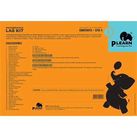 Yellow Grade 4 Maths Lab Kit Plastic Working Model At ₹ 3420 Piece In Ernakulam