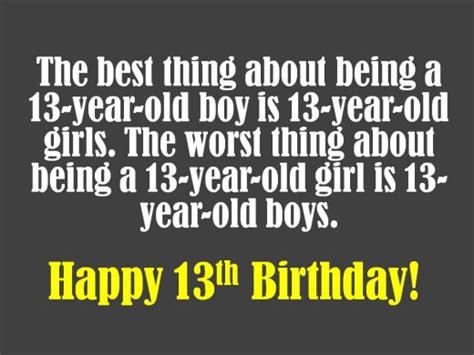 13th Birthday Quotes Funny