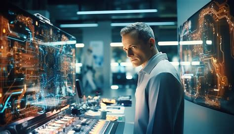 Premium Ai Image Automation Data Analytic With Robot And Digital