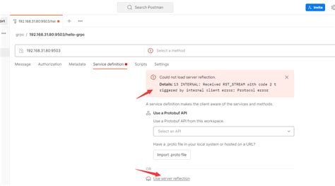 Bug Grpc示例请求不通internal Error（received Rststream With Code 2