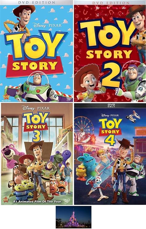 Disney Pixar Toy Story 1 One 2 Two 3 Three 4 Four 4 Dvd Set