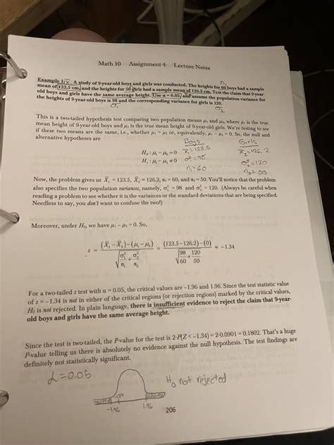[college Intro To Statistics Two Sample Z Test] Is There A Scenario