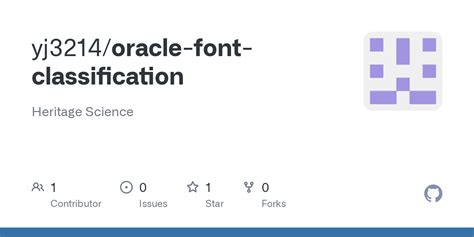 GitHub Yj3214 Oracle Font Classification Heritage Science