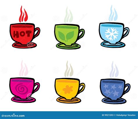 Cups Vita Olika Sex Symboler Vektor Illustrationer Illustration Av