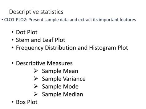 Lecture 2 Descriptive Statistics Box Plot Descriptive Measurespdf