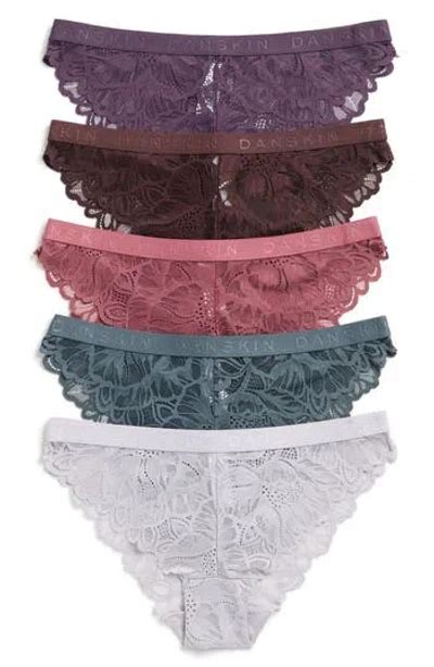 Danskin 5 Pack Lace Cheeky Bikinis In Multi Modesens