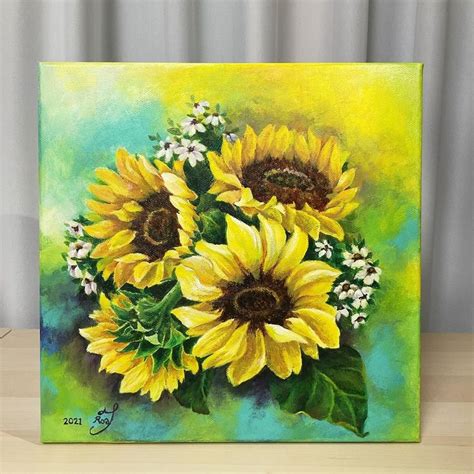 갤러리로아 Galleryroas Instagram Profile Post Sunflower 해바라기 해바라기 그림 부자되는 그림 그림판매 갤러리로아상점