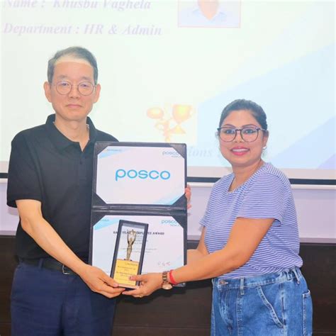Khushbu Vaghela On Linkedin Bestemplyeeaward Achievment Posco