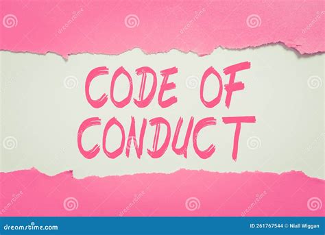 Inspiration Showing Sign Code Of Conduct Word Written On Ethics Rules