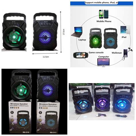 Jual Speaker RS 315 RS 317 Spekaer Bluetooth Portable Termurah Shopee Indonesia