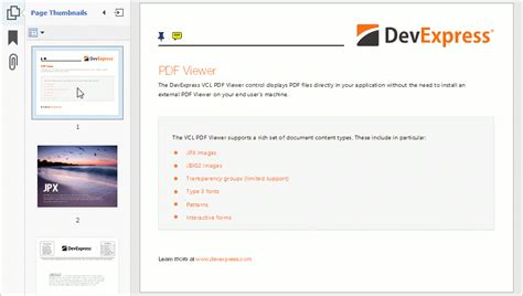 VCL PDF Viewer VCL DevExpress Documentation