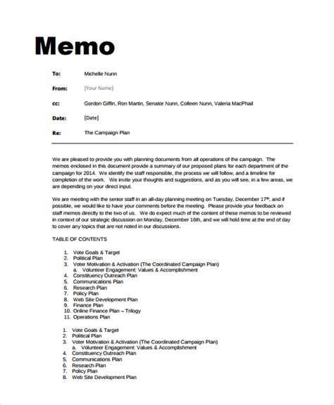 Memo examples - freeloadscut