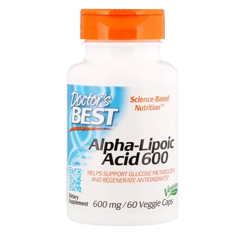 Doctors Best Alpha Lipoic Acid 600 Mg 60 Veggie Caps Byclue