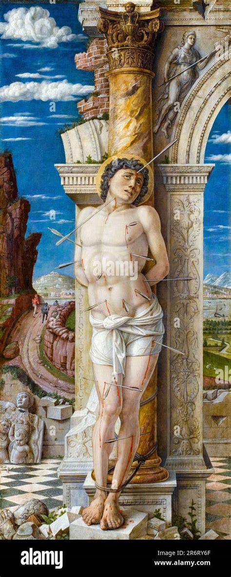 Andrea Mantegna Saint Sebastian Painting In Oil And Tempera On Wood