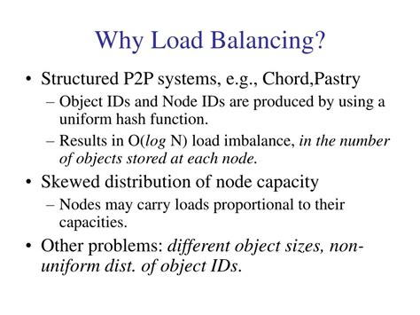 Ppt Towards Efficient Load Balancing In Structured P2p Systems
