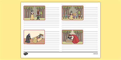 Editable Snow White Storyboard Template Teacher Made