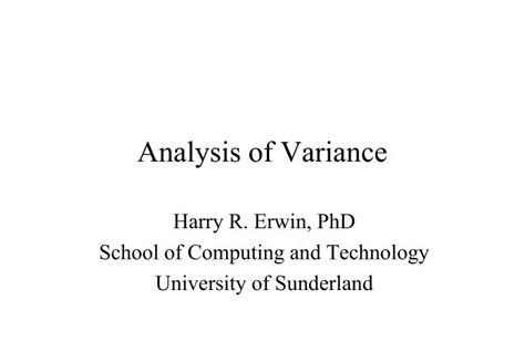 Ppt Analysis Of Variance Powerpoint Presentation Free Download Id6646080