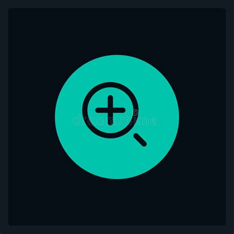 Active Zoom More Button Ui Element Template Stock Vector Illustration Of Magnifier Icon
